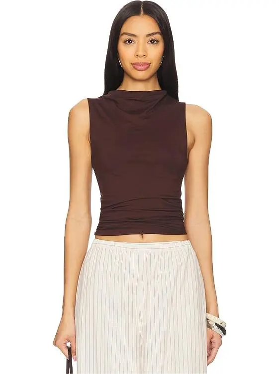 ALL THE WAYS Beatrice Top - Dark Brown