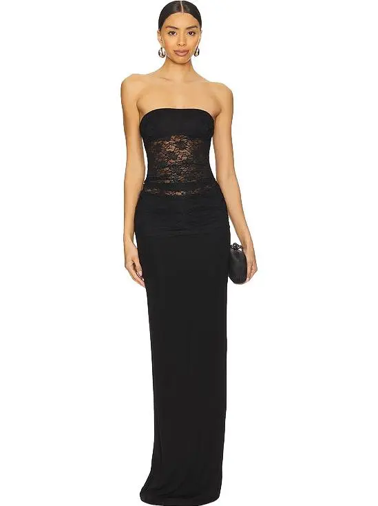 LOVERS AND FRIENDS Zahra Gown - Black