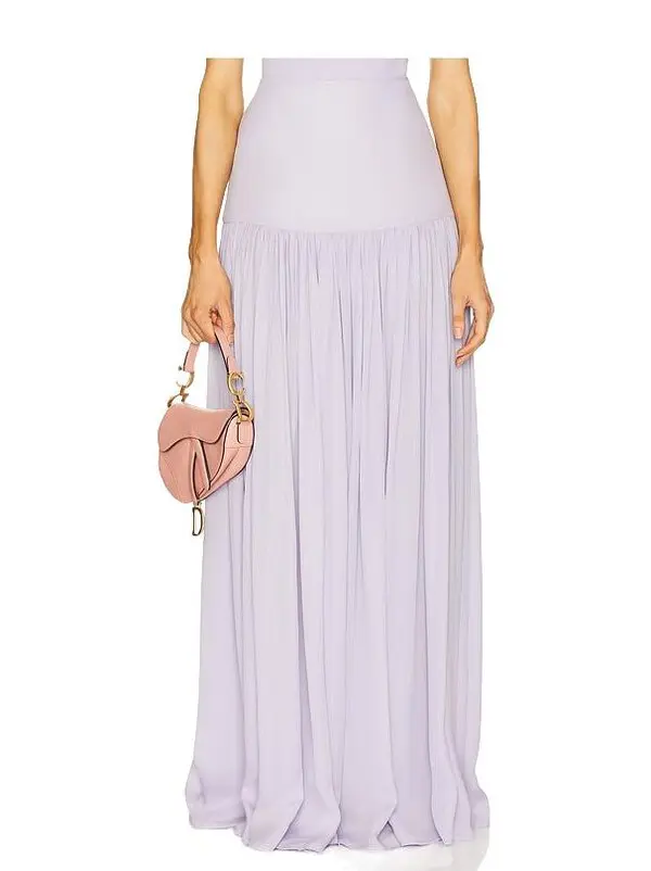 HELSA Diaphanous Maxi Skirt - Purple Heather