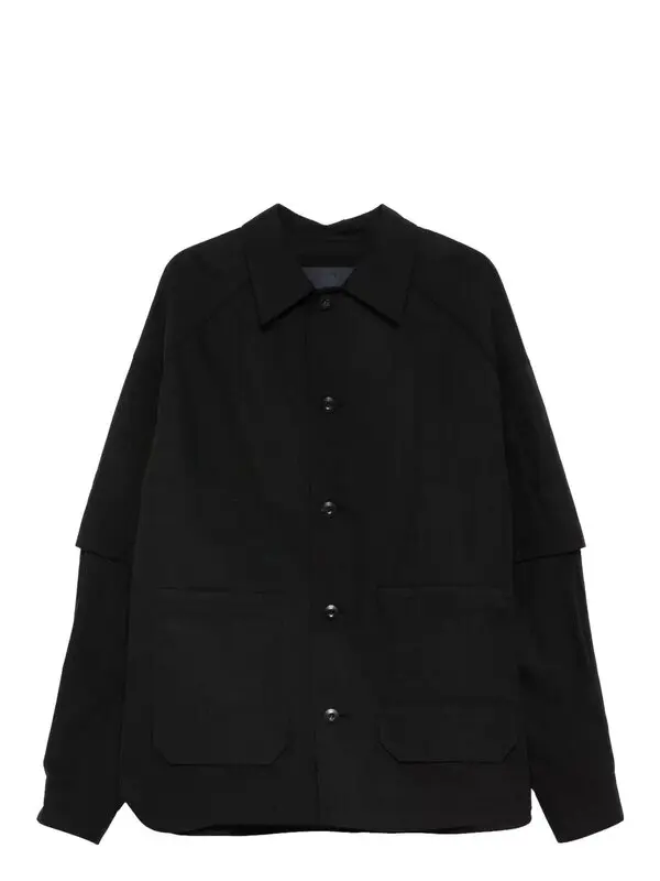 JUUN.J Layered Overshirt - Black