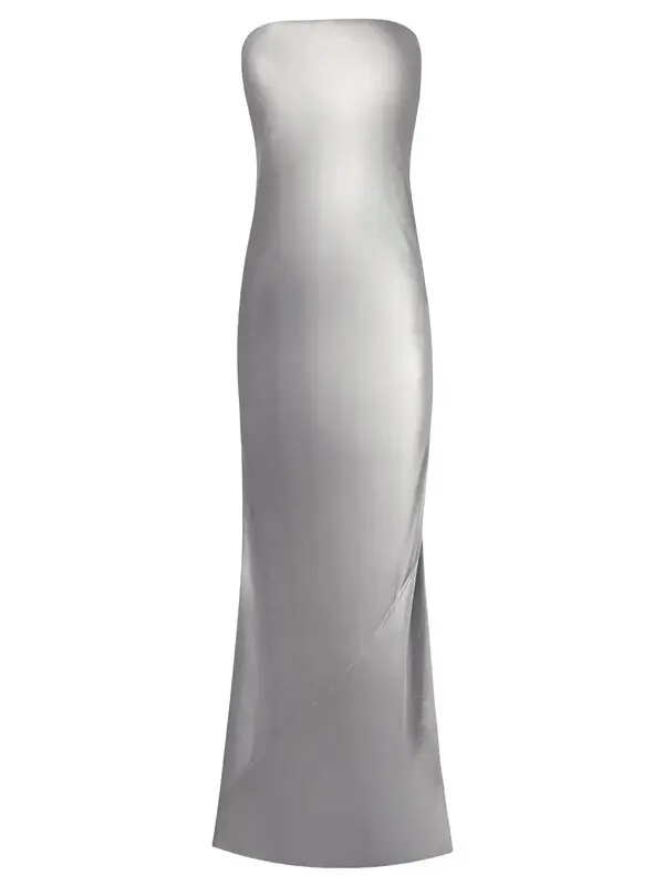 Alejandra Alonso Rojas Bow-detail Bustier Gown - Silver