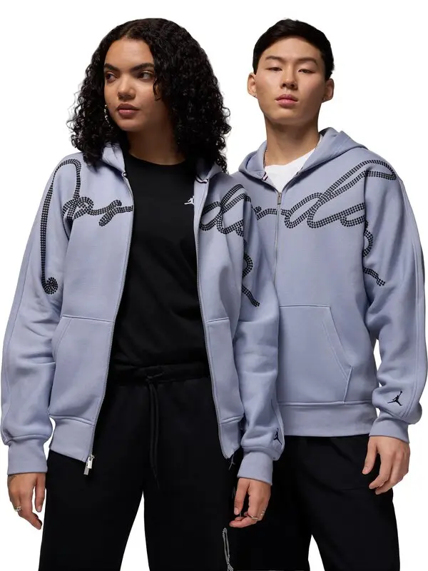 JORDAN Mvp Full-zip Fleece Hoodie - Purple