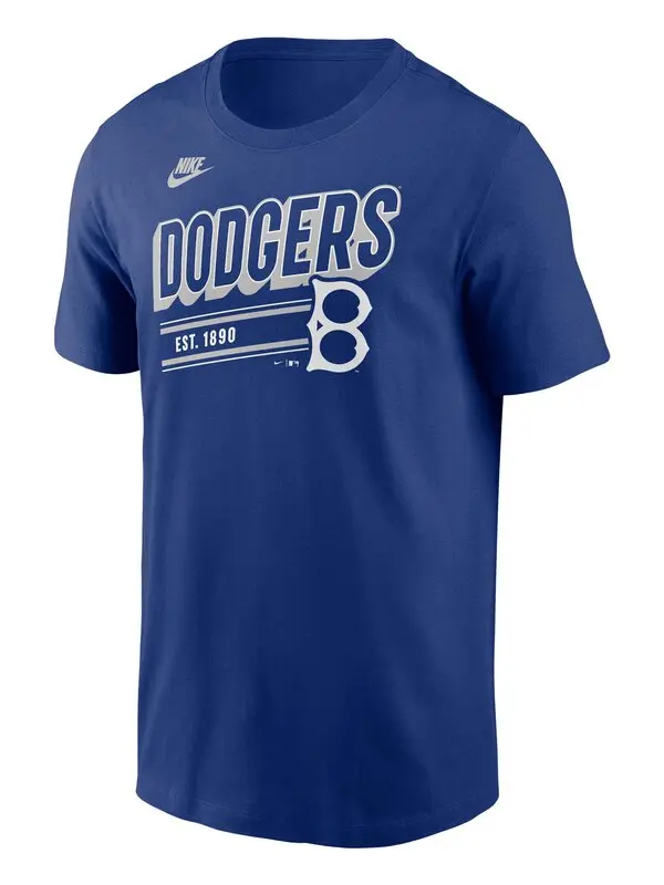 Nike Brooklyn Dodgers Cooperstown Retro Mlb T-shirt - Blue