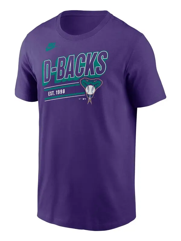 Nike Arizona Diamondbacks Cooperstown Retro Mlb T-shirt - Purple