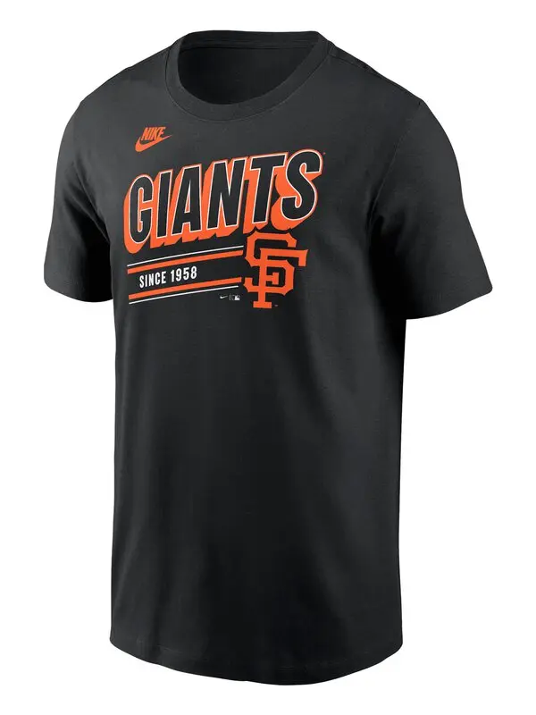 Nike San Francisco Giants Cooperstown Retro Mlb T-shirt - Black