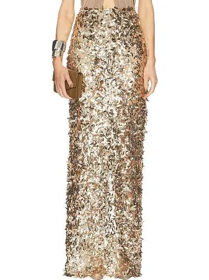 THE NEW ARRIVALS ILKYAZ OZEL Sirena Sequin Skirt - Alchemy