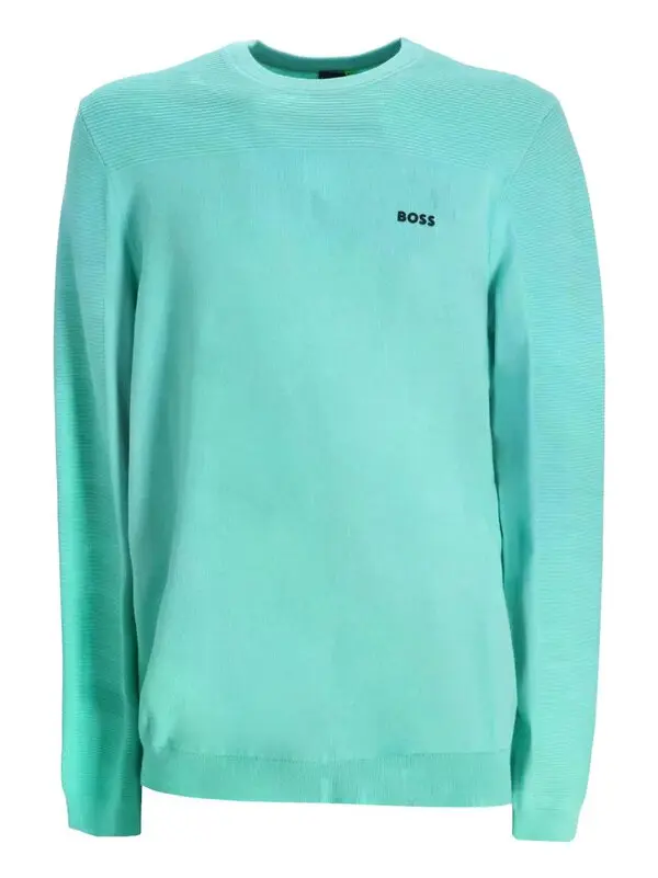 BOSS Logo-print Jumper - Blue