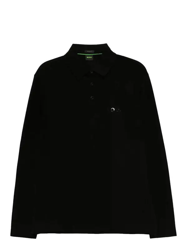 BOSS Logo-print Polo Shirt - Black