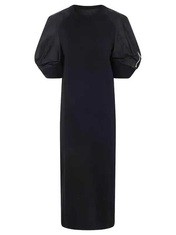 Sacai Panelled Maxi Dress - Black