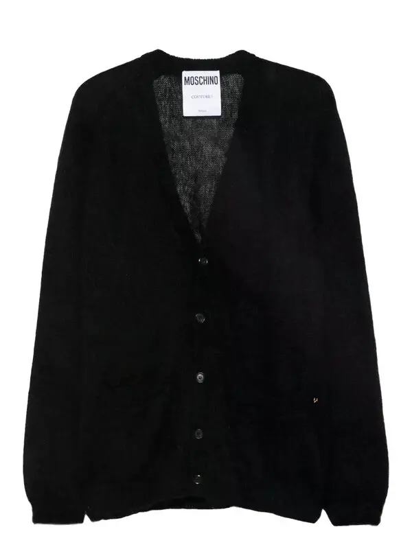 Moschino V-neck Cardigan - Black