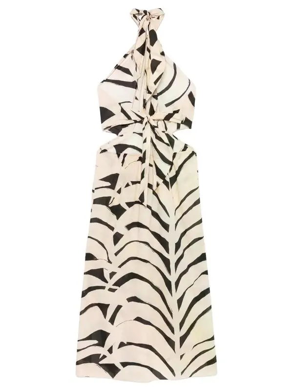 Johanna Ortiz The Rhythm Of Sea Midi Dress - Neutrals