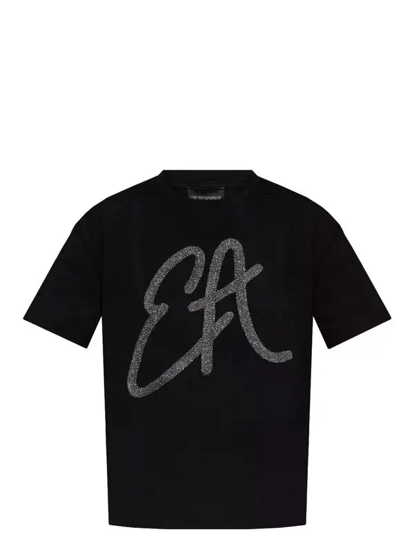 Emporio Armani Logo-appliqué T-shirt - Black