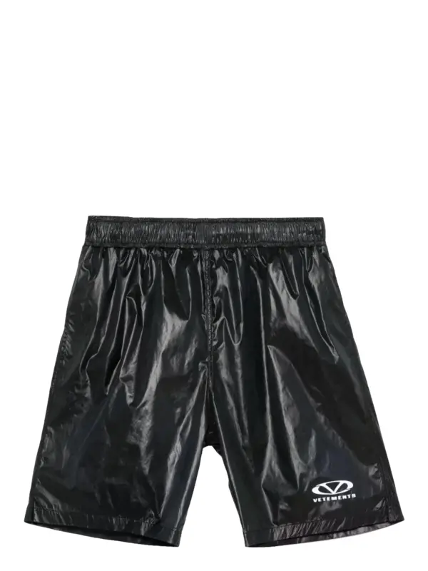 Vetements Oval-logo Swim Shorts - Black