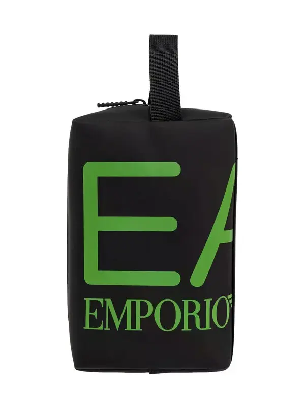 EA7 Logo-print Wash Bag - Black