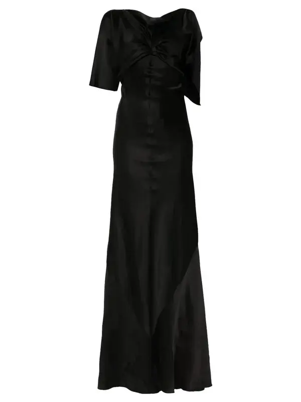 Victoria Beckham Satin Gown - Black