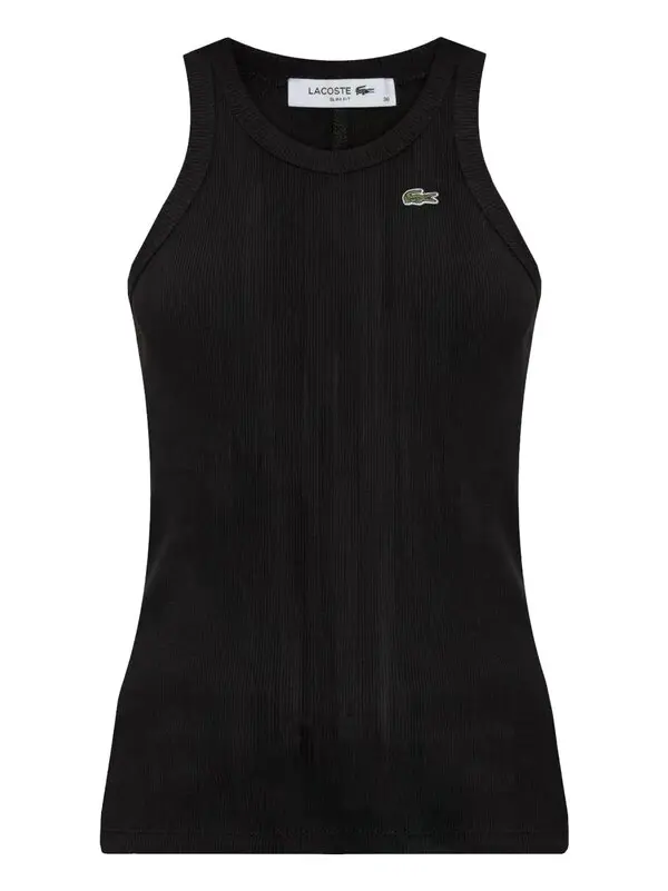 Lacoste Cotton Tank Top - Black