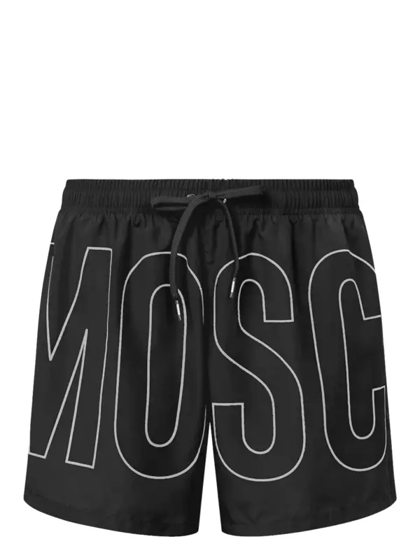 Moschino Logo-print Swim Shorts - Black