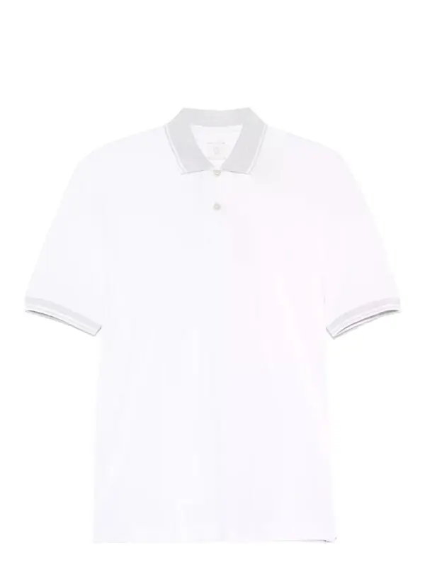 Eleventy Piqué-weave Polo Shirt - White