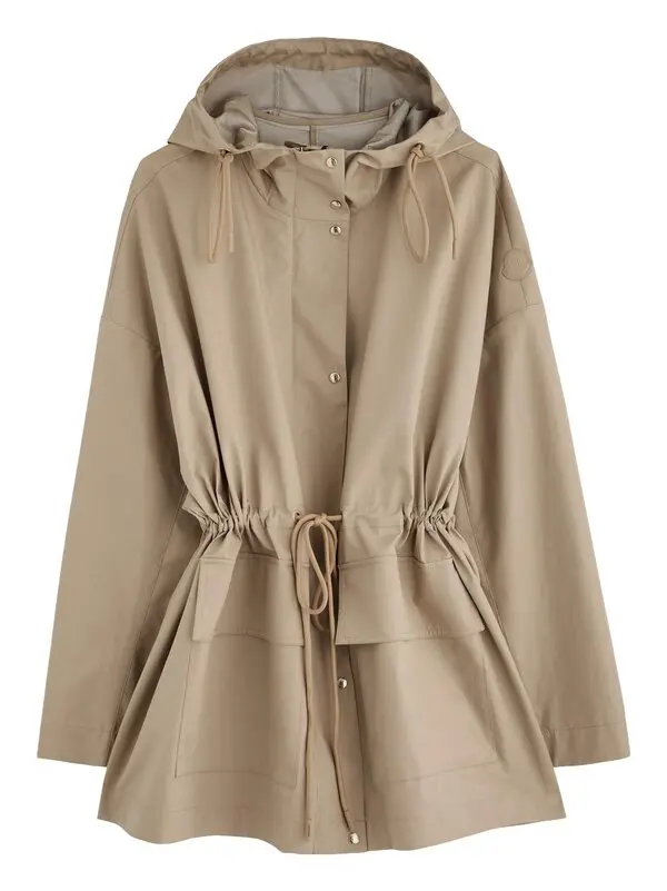 Moncler Gaillon Hooded Cotton-blend Poplin Parka - Beige