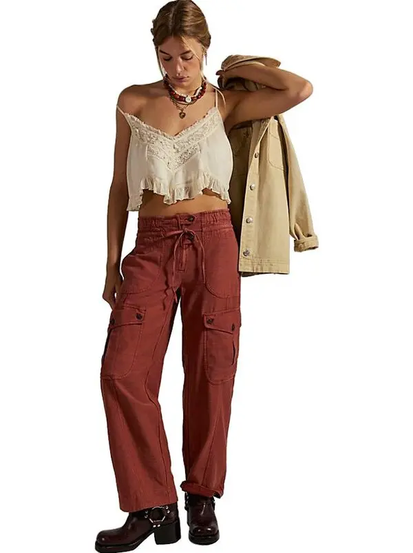 Free People We The Free Park Ave Pants - Spiced Rum