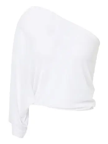 FISICO One-shoulder Tulle Top - White