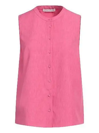 CARACTÈRE Sleeveless Collar Shirt - Magenta