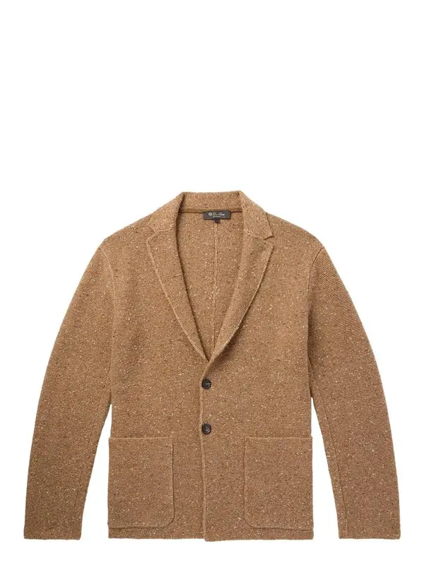 Loro Piana Cerbonnio Cashmere And Linen-blend Tweed Cardigan - Neutrals