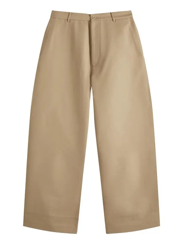 Acne Studios Plass Double Cotton Twill Trousers - Khaki Beige