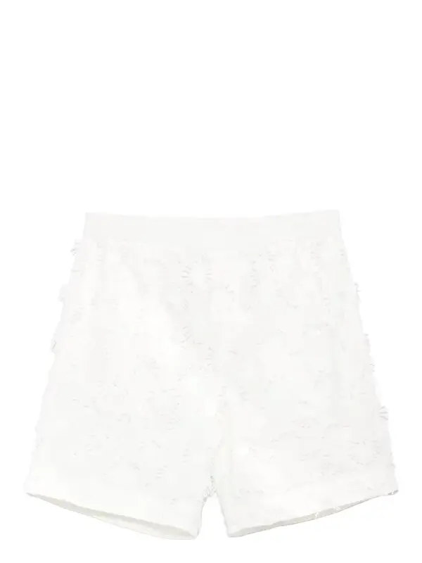 MSGM Motif-embroidered Shorts - White