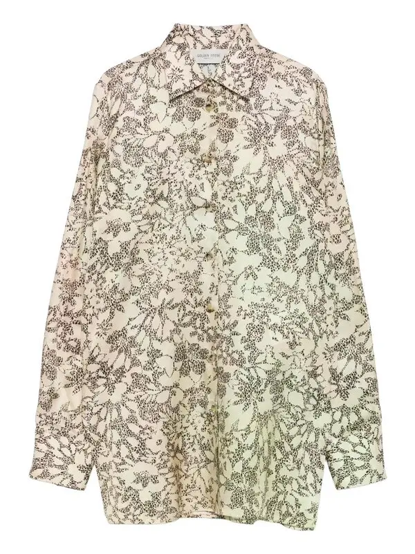 GOLDEN GOOSE Maira Floral Print Shirt - Neutrals