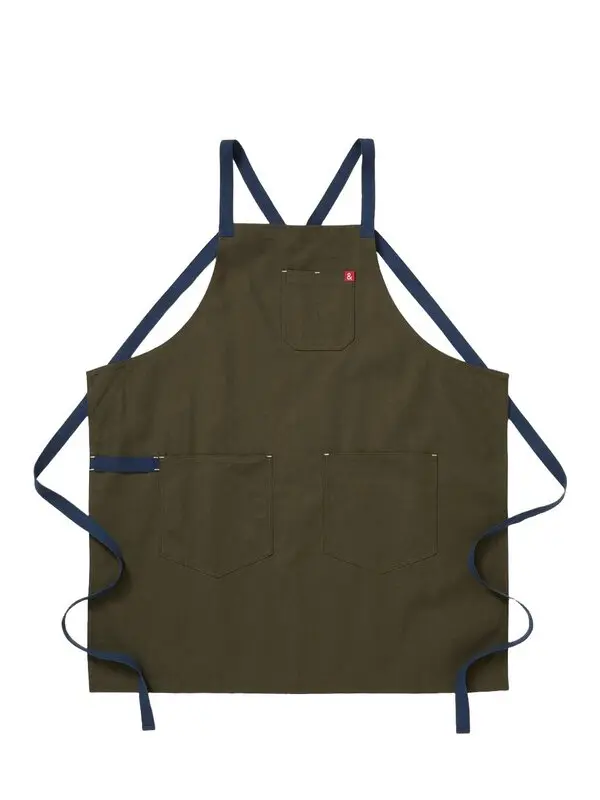 HEDLEY & BENNETT All Day Crossback Apron - Olive