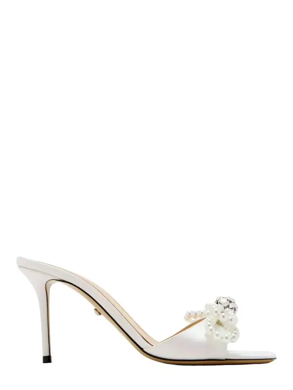 Mach & Mach 85mm Bow-embellished Sandals - White