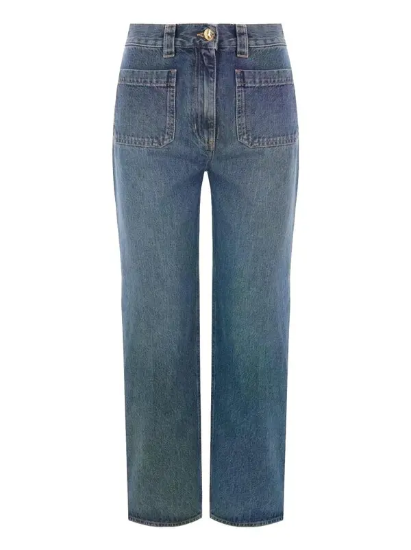 Elisabetta Franchi Mid-rise Cropped Jeans - Blue