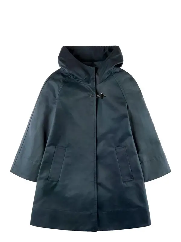 FAY Hooded Coat - Blue