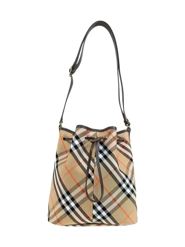 Burberry Vintage Check Bucket Shoulder Bag - Neutrals