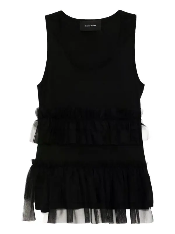 Simone Rocha Sleeveless Tank Top - Black