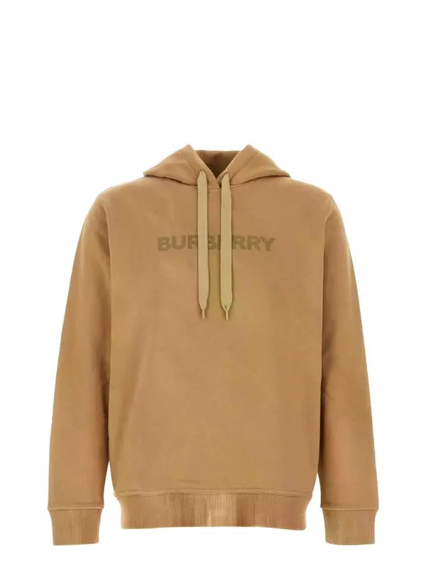Burberry Rubberised-logo Hoodie - Neutrals