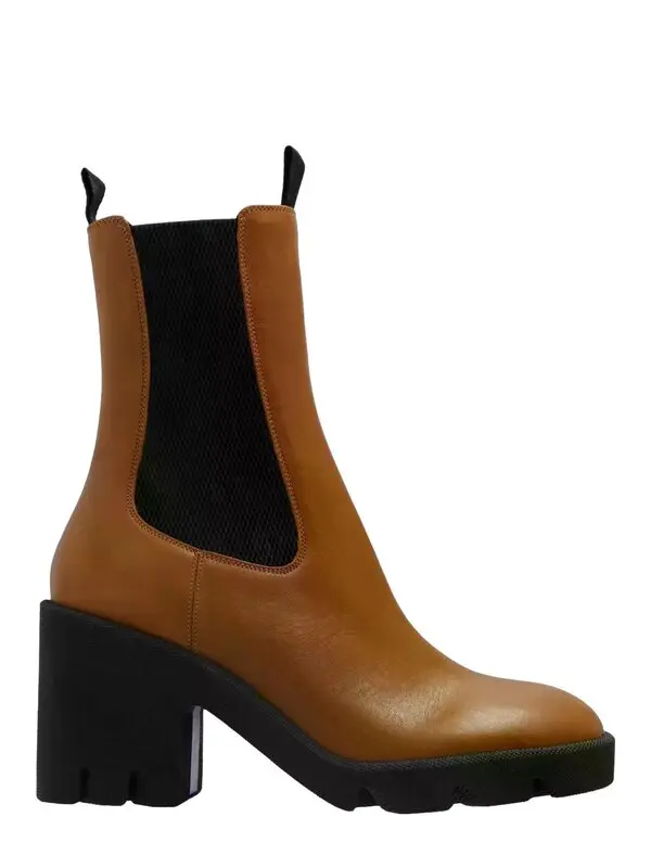 Burberry Leather Chelsea Boots - Brown