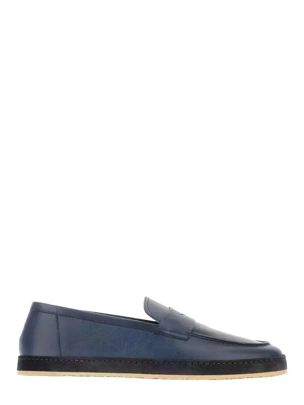Brunello Cucinelli Leather Loafers - Blue