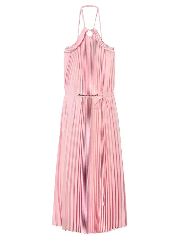 TWINSET Pleated Maxi Dress - Pink