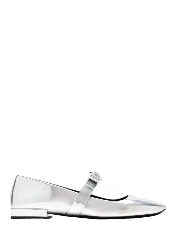 Versace Ribbon Ballet Flats - Silver
