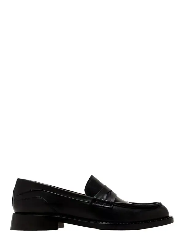 Magnanni Leather Penny Loafers - Black