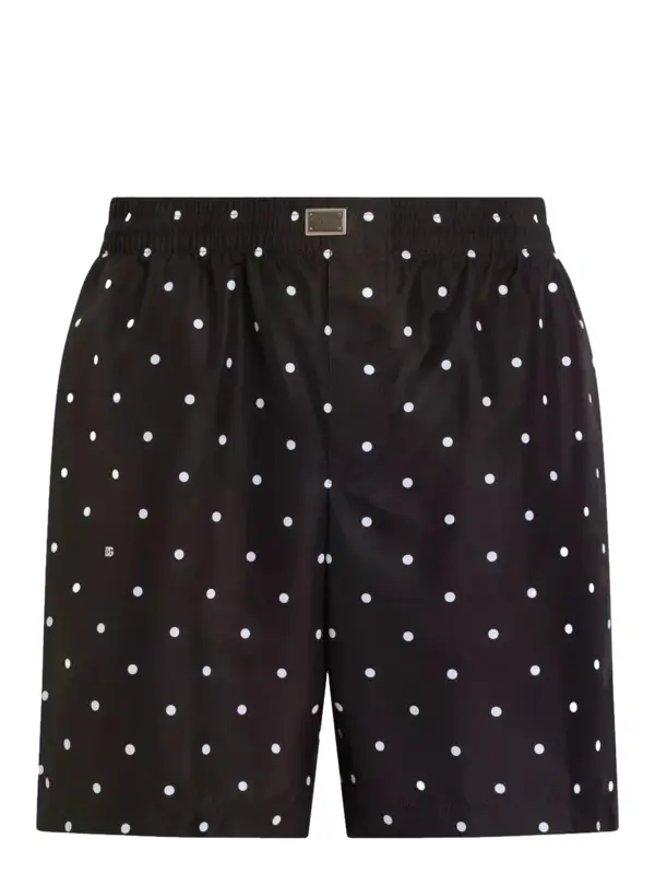 Dolce & Gabbana Polka Dot Swim Shorts - Black