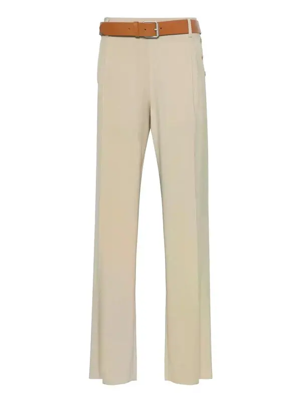 Moschino Belted Straight-leg Trousers - Neutrals