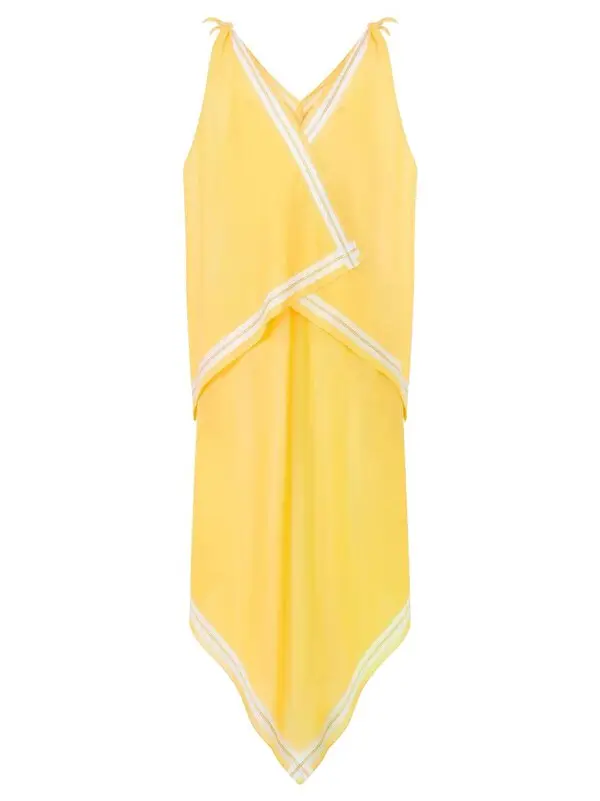 Moschino V-neck Mini Dress - Yellow