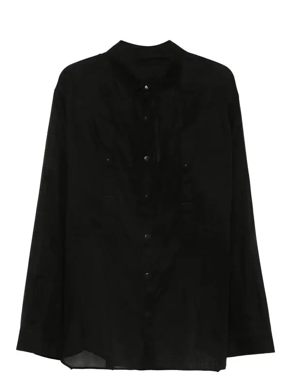 Rick Owens Jumbo Fogpocket Shirt - Black