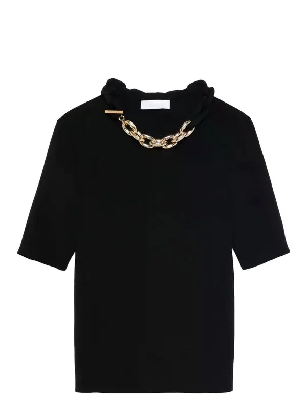 Rabanne Chain Link-detail Top - Black