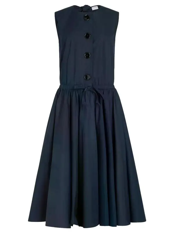Patou Buttoned-up Midi Dress - Blue