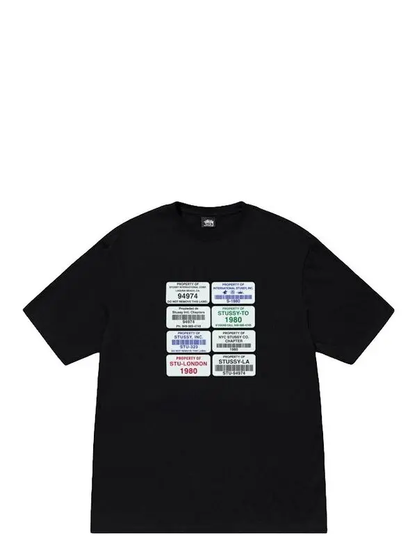 StÜssy Codes Tee Shirt - Black