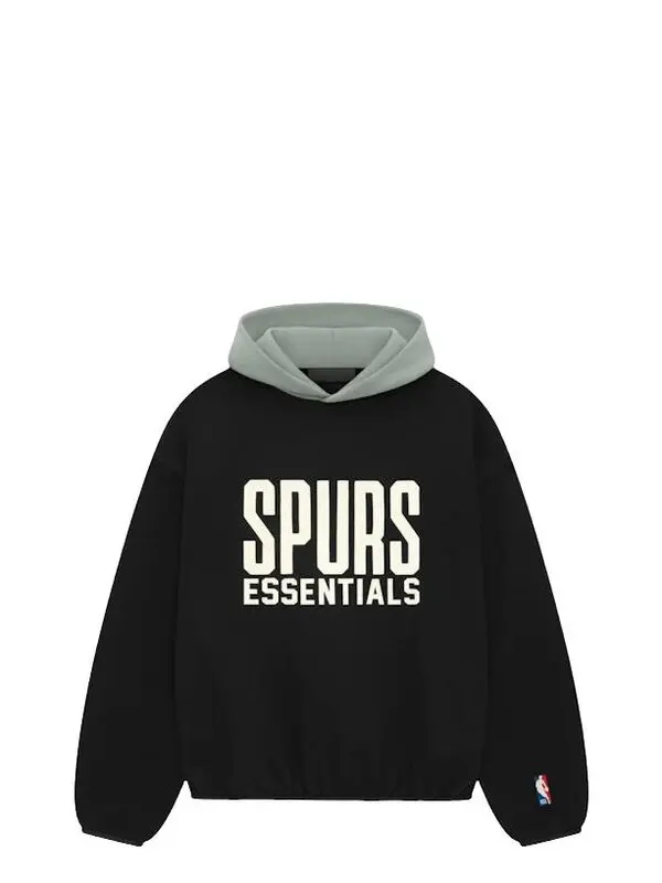 Fear Of God Essentials Nba Spurs Hoodie - Black/teal